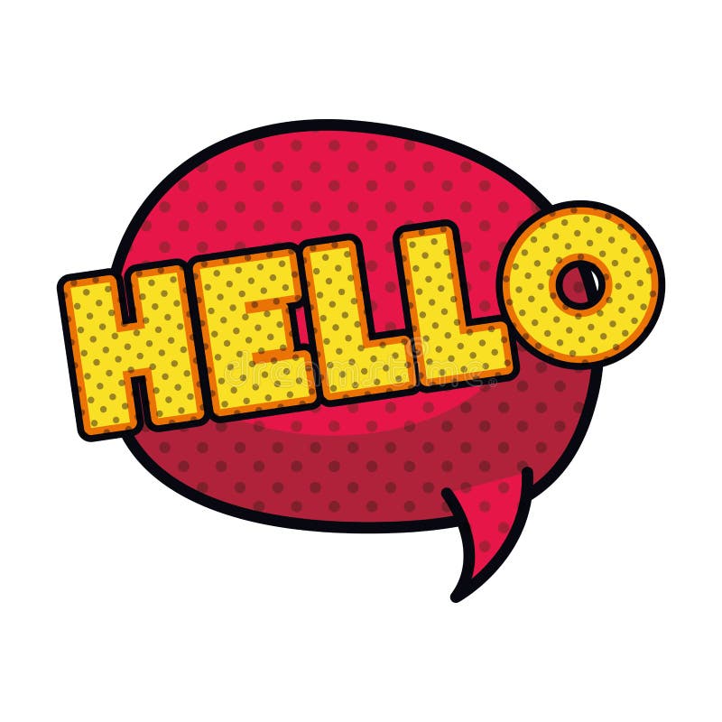 Hello Comic Words Isolated Icon Stock Vector - Illustration of bang ...