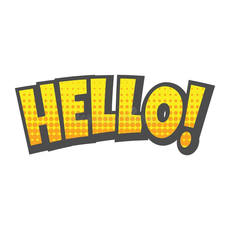 Hello! 3d Letters with Halftone Vector Stock Vector - Illustration of ...