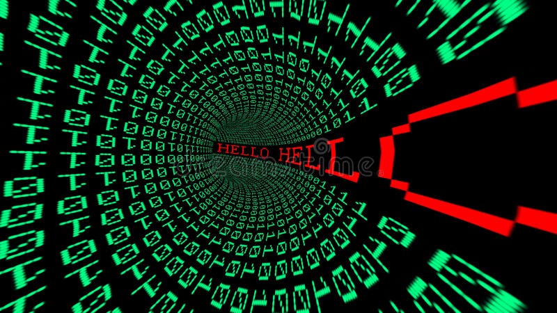 Hello data tunnel stock illustration. Illustration of global - 167007551