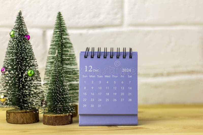 Hello, December 2024. Desk Calendar for Planning with Copy Space. Stock ...
