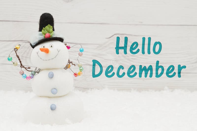 Hello December message stock photo. Image of hello, season - 81481650
