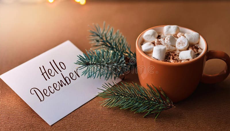 Hello December Poster Design Stock Illustration - Illustration of ...