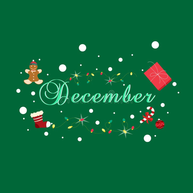 Hello December Vector Background Illustration Stock Vector ...