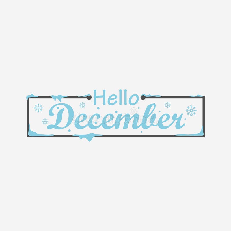Hello December Vector Lettering Illustration Stock Vector ...