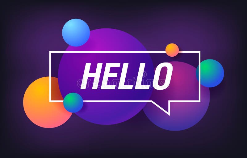HELLO in Design Banner. Vector Template for Web, Print, Presentation ...