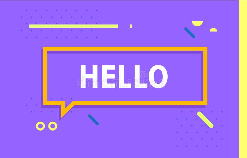 HELLO in Design Banner. Vector Template for Web, Print, Presentation ...