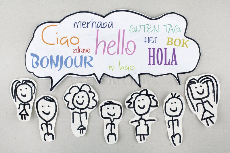 Hello in Different International Global Foreign Languages Bonjour Ciao ...