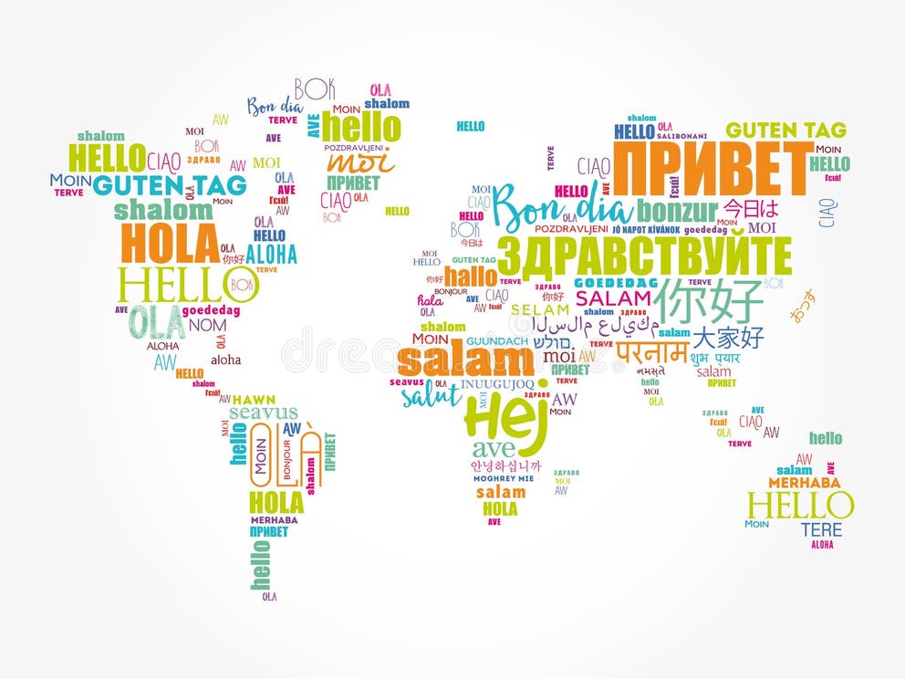 Multilingual Translation Map Concept Stock Illustrations – 58 ...
