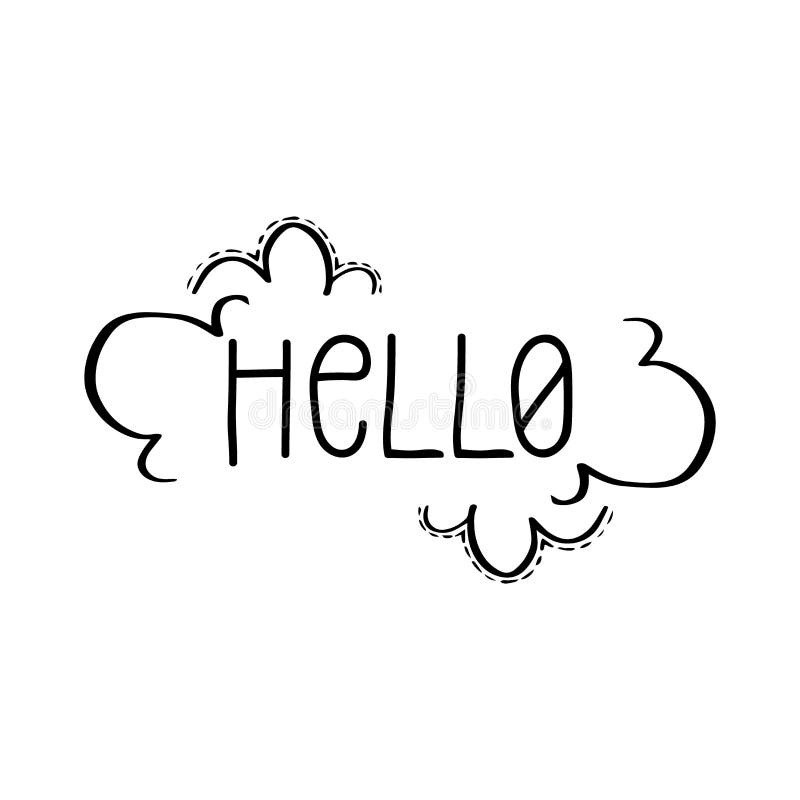 Hello Doodle Floral Frame-10 Stock Vector - Illustration of drawn, card ...