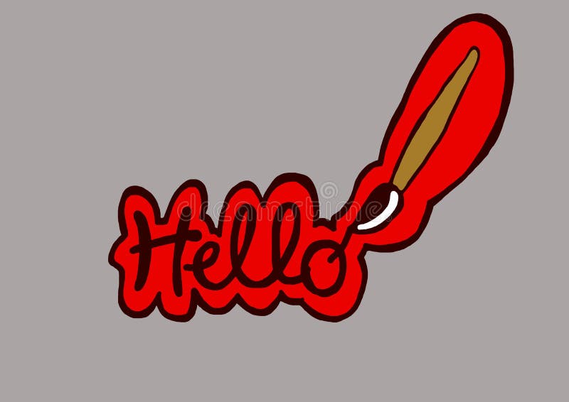 Hello stock illustration. Illustration of brand, word - 34057601