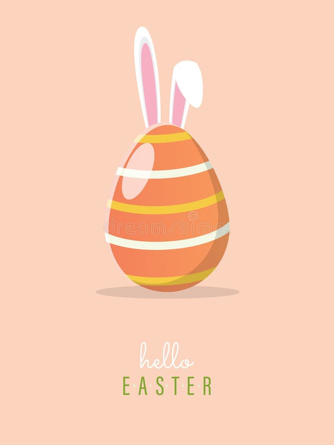 Hello Easter with Egg Easter. Stock Illustration - Illustration of ...