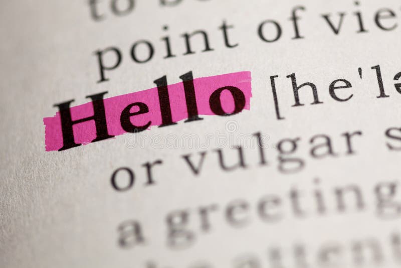 Word Hello Translated in Many Languages Stock Image - Image of ...