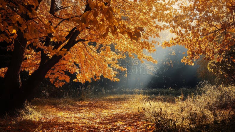 Hello Fall - Falling Autumn Leaves Stock Illustration - Illustration of ...