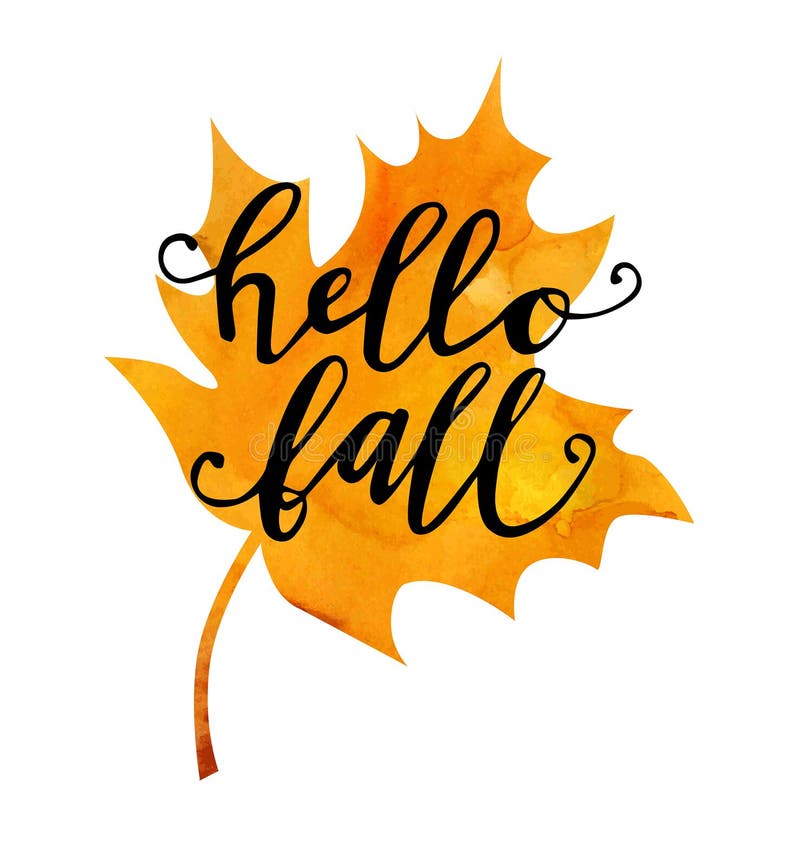 Hello Fall Word Isolated White Stock Illustrations – 561 Hello Fall ...