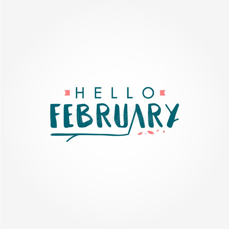 Hello February Vector Design Template Background Stock Vector ...