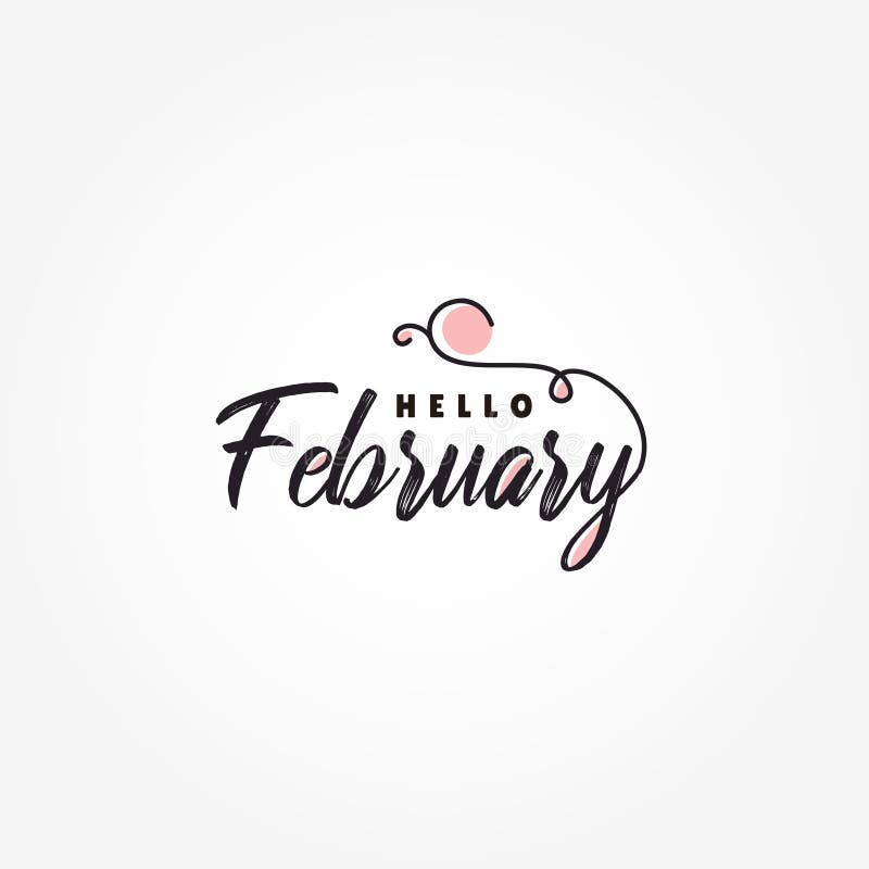 Hello February Vector Design Template Background Stock Vector ...