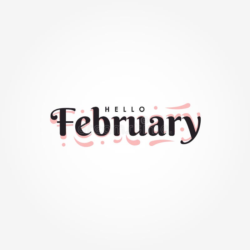 Hello February Vector Design Template Background Stock Vector ...