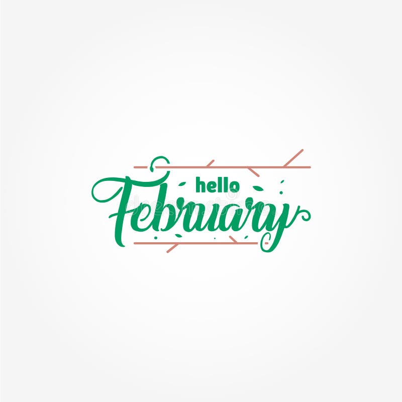 Hello February Vector Design Template Background Stock Vector ... Hello February Vector Design Template Background Stock Vector ...