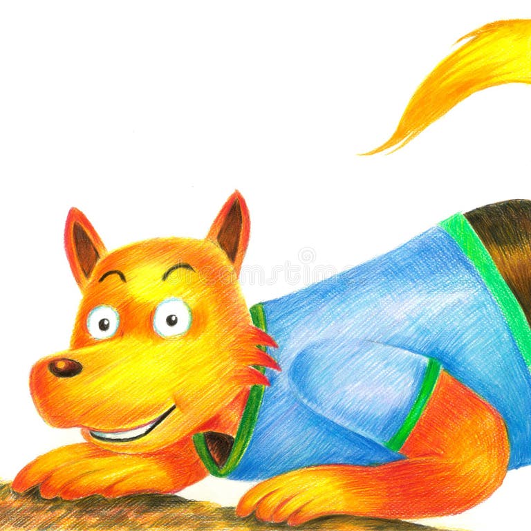 Hello fox stock illustration. Illustration of bend, kneel - 15069389