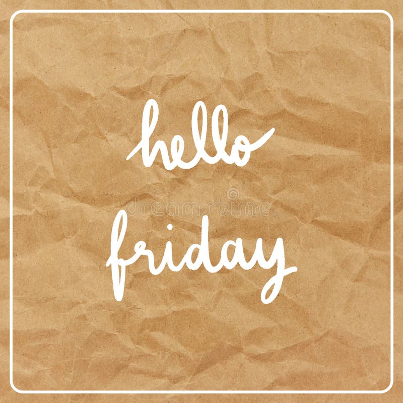 Hello Friday Text On Blue Watercolor Background Stock Illustration ...