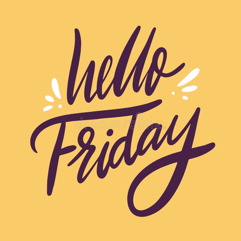 Happy Friday Vector Banner Modern Brush Calligraphy Vector Lettering