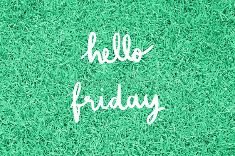 Hello Friday Text On Blue Watercolor Background Stock Illustration ...