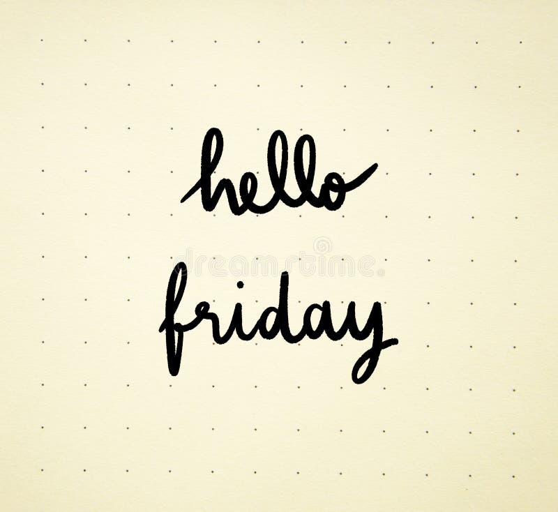 Hello Friday Text On Blue Watercolor Background Stock Illustration ...