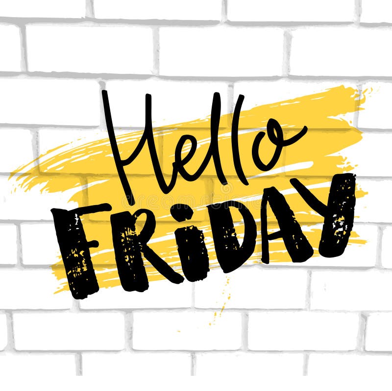 Happy Friday Banner with Embossed and Calligraphy Text and Cocktail ...