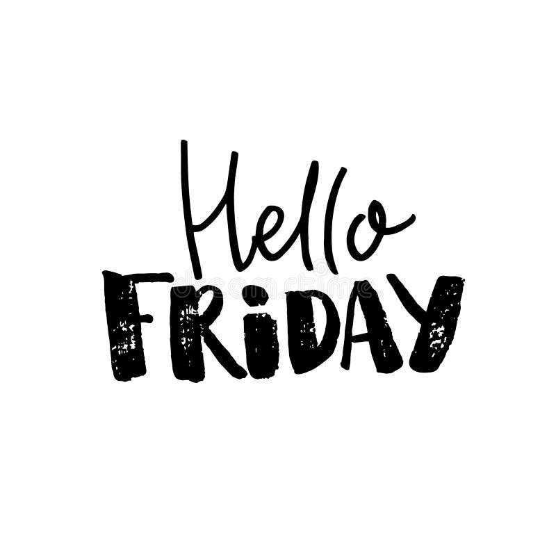 Hello Friday with Orange Pumpkins Stock Illustration - Illustration of ...