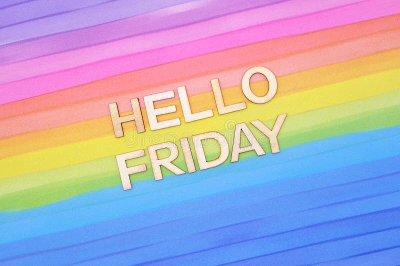 Hello friday write stock illustration. Illustration of advertising ...