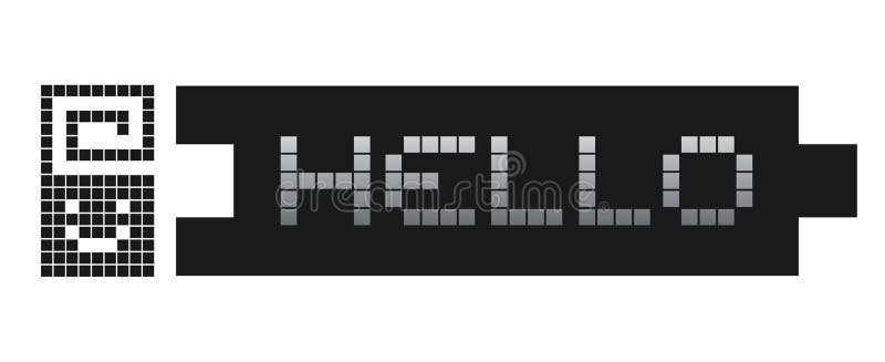 Pixel Hello Stock Illustrations – 324 Pixel Hello Stock Illustrations ...