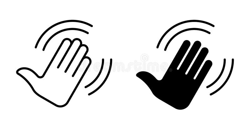 Hello gesture hands stock vector. Illustration of gesturing - 218892643