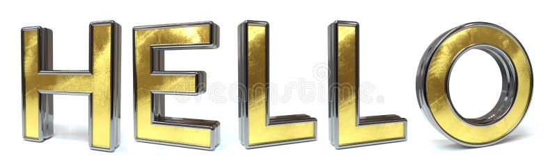 Hello golden text stock illustration. Illustration of advertising ...