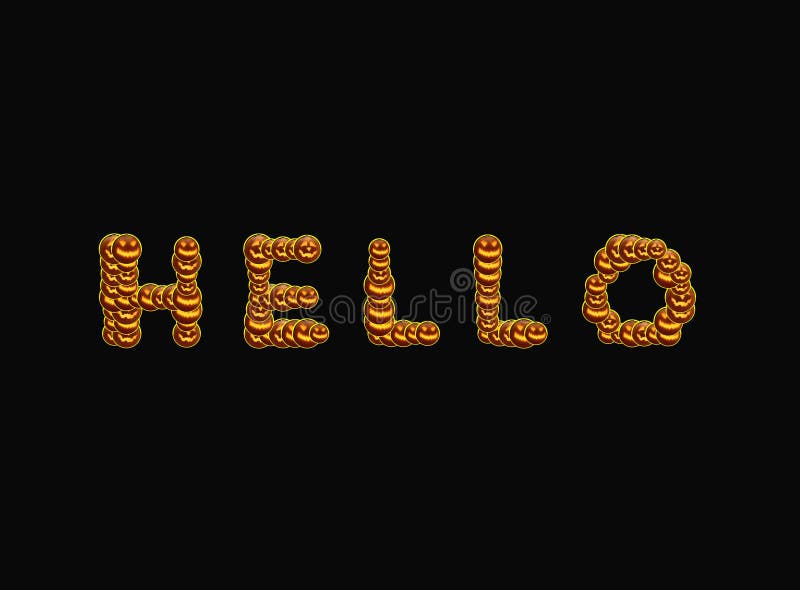 Hello Halloween with Grave Ghost Skull Stock Vector - Illustration of ...