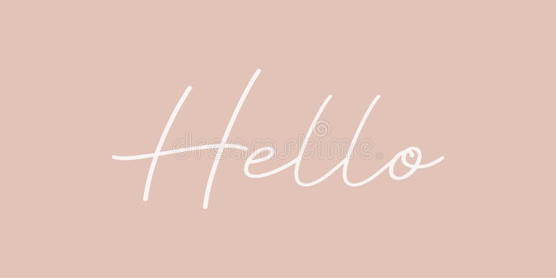 Hello Hand Lettering Vector Illustration Stock Vector - Illustration of ...