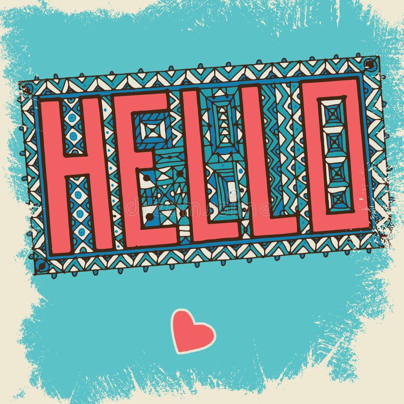 Hello word watercolor stock vector. Illustration of dialog - 44015160