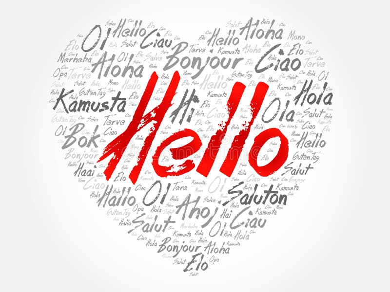 Hello Heart word cloud stock illustration. Illustration of diversity ...