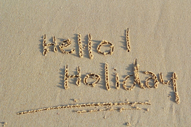 Written in Sand at the Beach Stock Photo - Image of summer, holidays ...