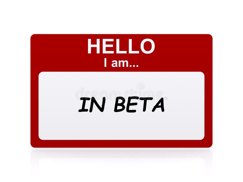 Hello I am Beta Tester Name Tag Stock Illustration - Illustration of ...