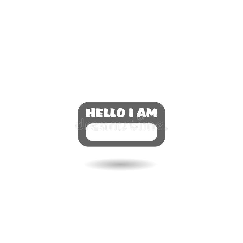 Hello I am Card with Shadow Stock Vector - Illustration of company ...