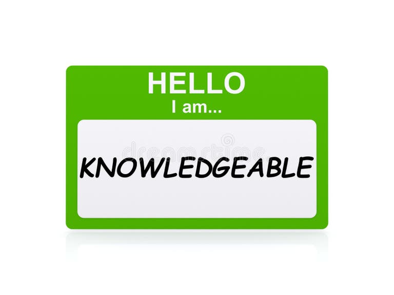 Hello I am Knowledgeable Tag Stock Illustration - Illustration of ...