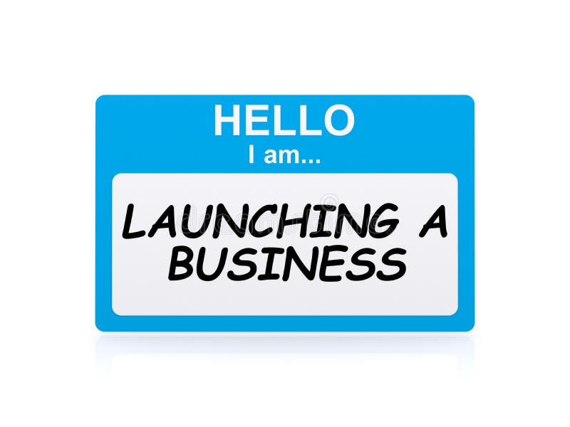 Launching a Business Name Tag Sticker New Company Start Stock ...