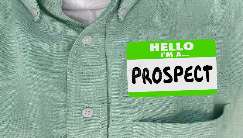 Hello I am a Prospect New Customer Name Tag Stock Illustration ...
