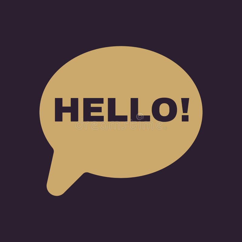 The Hi Icon. Greet and Hello Symbol Stock Illustration - Illustration ...