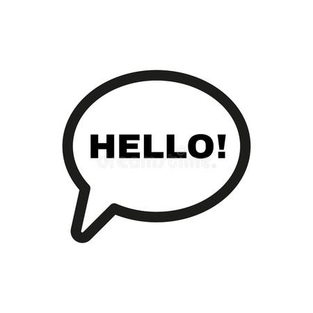 The Hello Icon. Greet and Hi Symbol Stock Vector - Illustration of ...