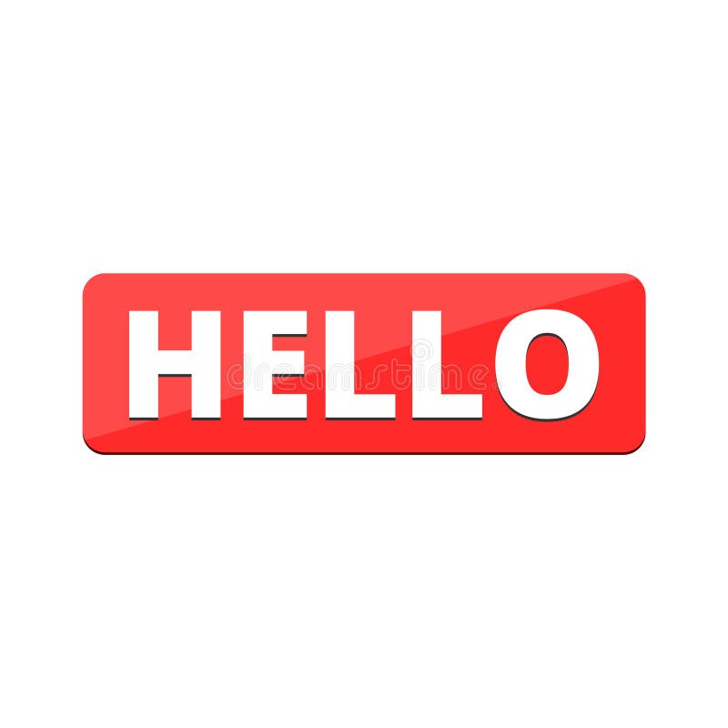 The Hello Icon. Greet And Hi Symbol. Flat Stock Vector - Illustration ...