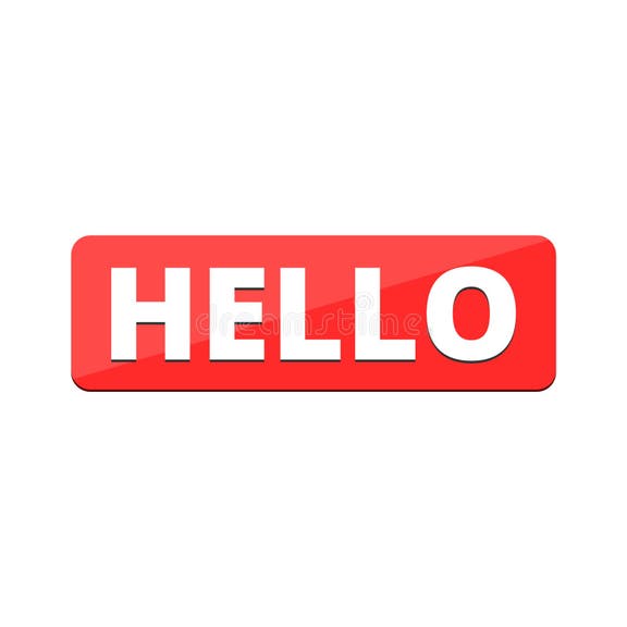 Hello icon. Vector stock stock vector. Illustration of handwritten ...