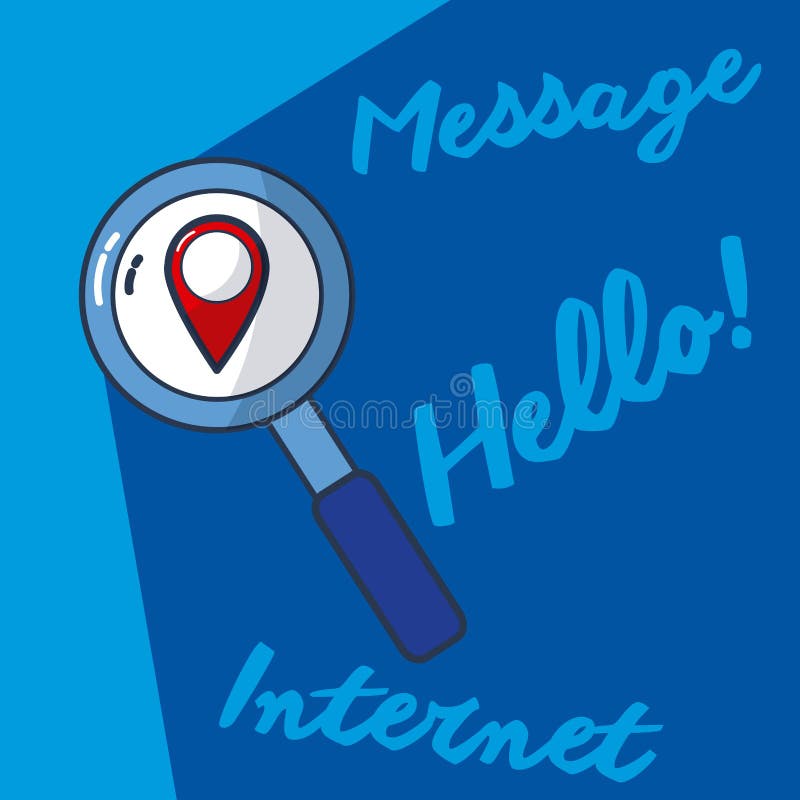 Hello internet and message stock vector. Illustration of network ...