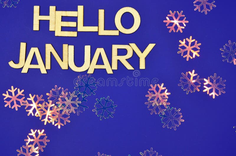 Hello january background stock image. Image of flower - 358821917