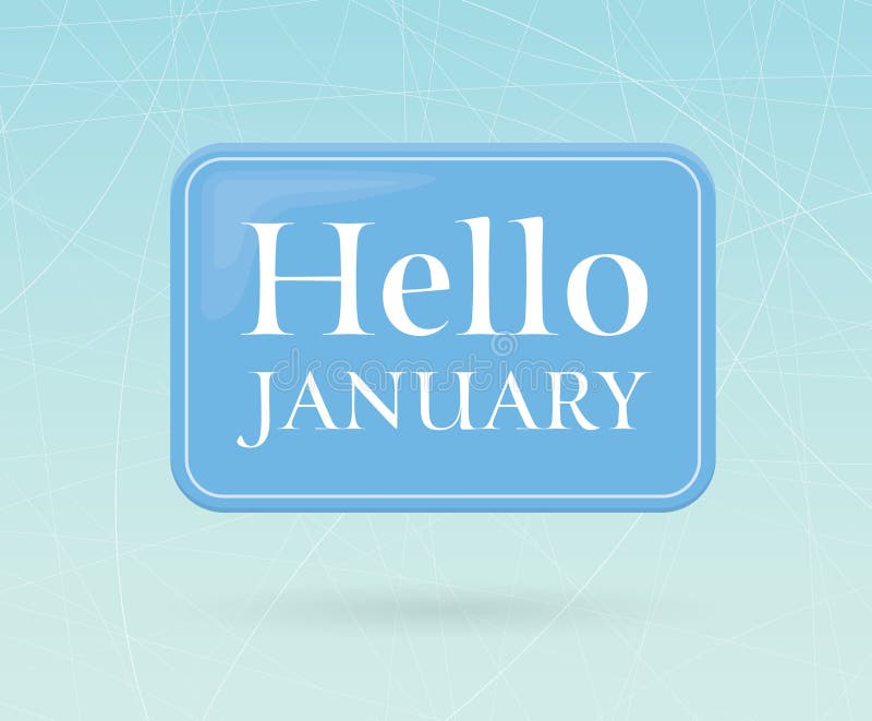 Hello January Banner on Ice Rink, Winter Texture Stock Vector ...